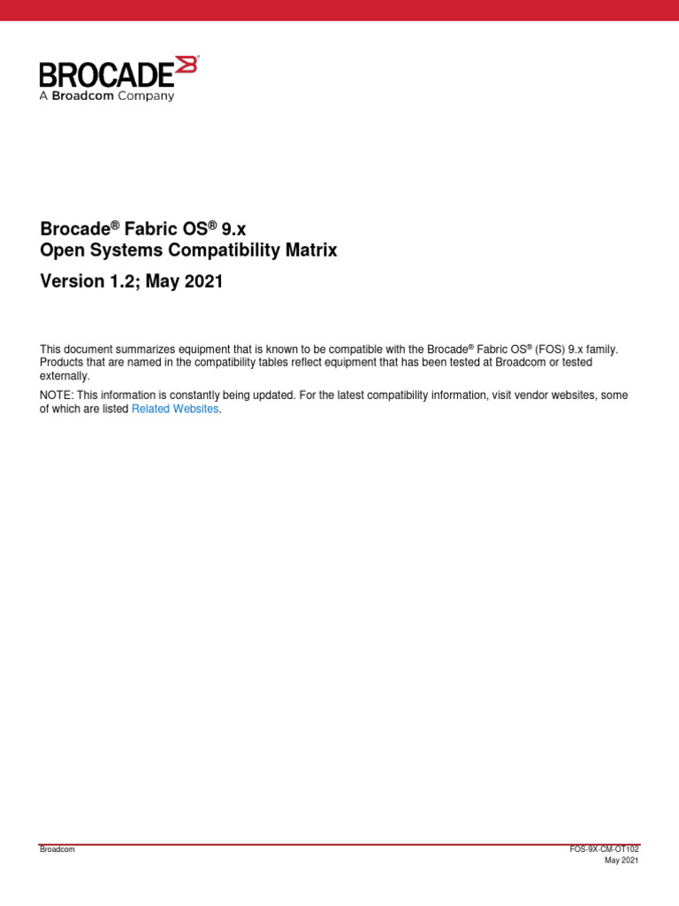 Compatibility Matrix FOS 9x May 2021 | PDF | Computer Networking ...