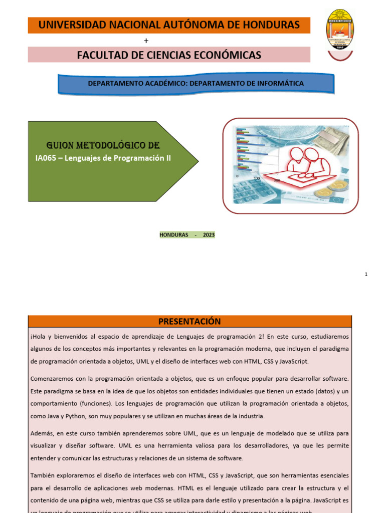 Ia065 - Lenguaje de Programacion II - Guion - Metodologico | PDF | Objeto (informática ...