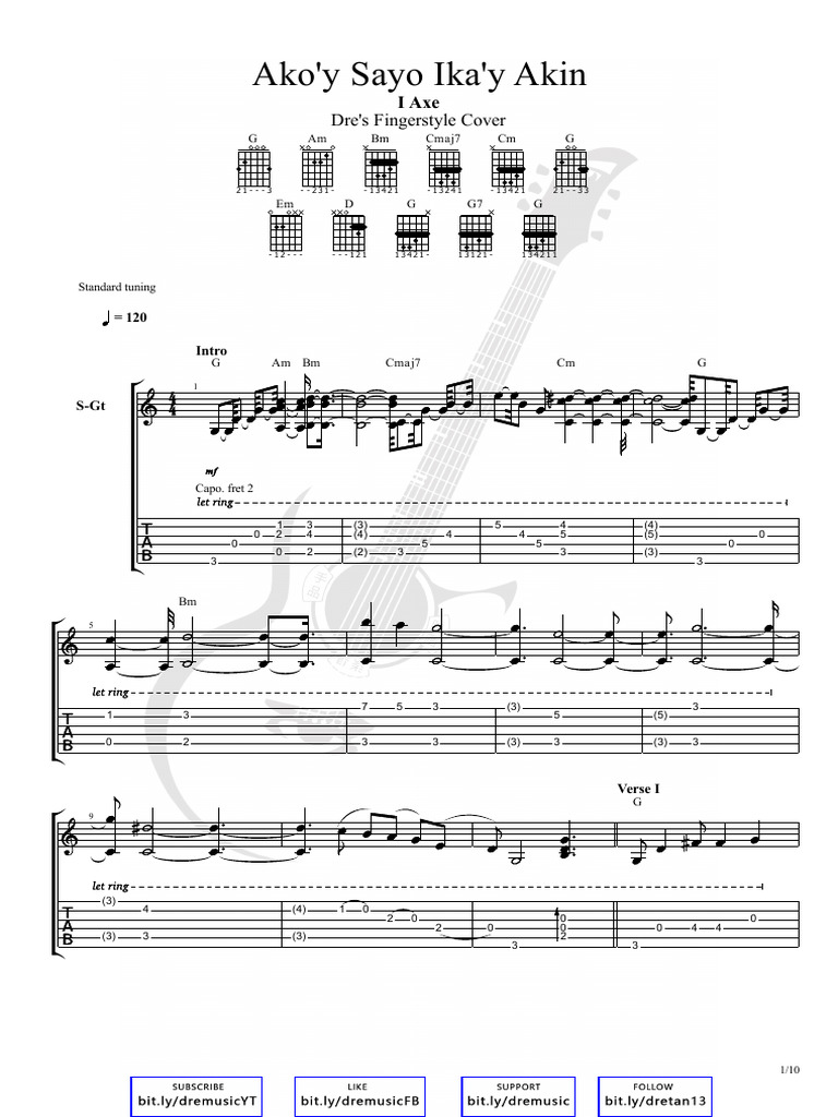 Ako'y Sayo Ika'y Akin | PDF | Necked Lutes | European Musical Instruments