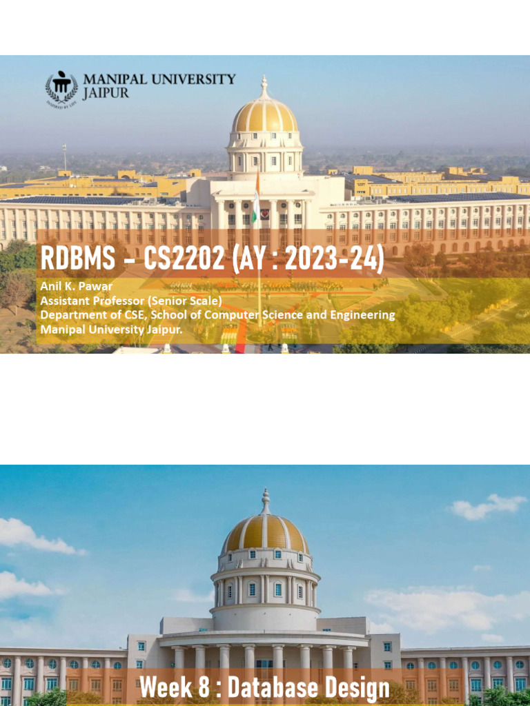 Week 8 Database Design | Download Free PDF | Data Management | Information Retrieval