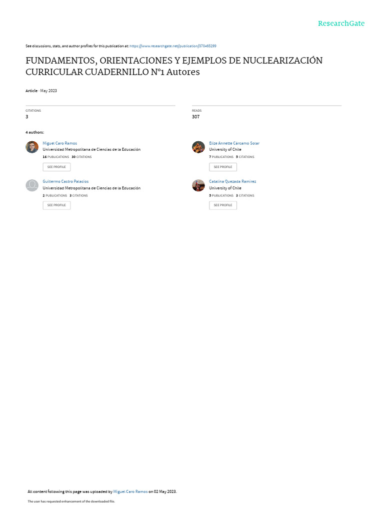 Cuadernillonuclearizacioncenepu Umce | PDF | Plan de estudios | Aprendizaje