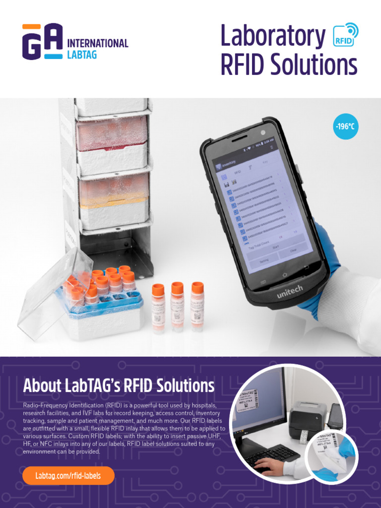 RFID Labels For Labs Flyer | PDF | Radio Frequency Identification | Usb