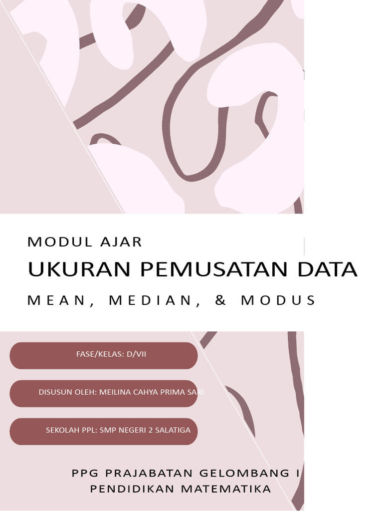 Modul Ajar Mean Median Modus Kelas Vii K | PDF | Karier & Perkembangan