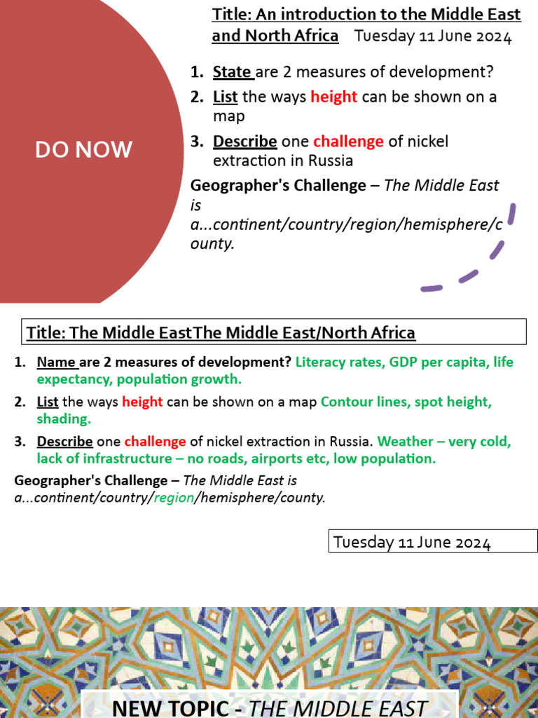 Lesson 1 - Introduction To ME | Download Free PDF | Middle East | Earth ...