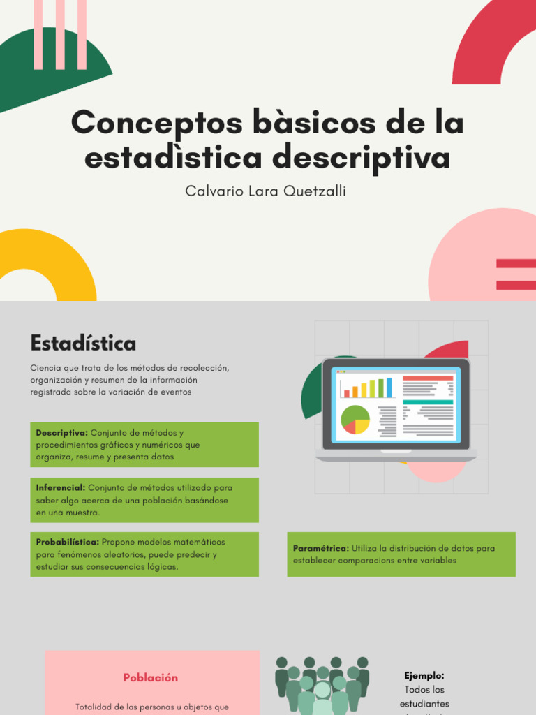 Conceptos Básicos de La Estadística Descriptiva | PDF | Estadísticas | Muestreo (Estadísticas)