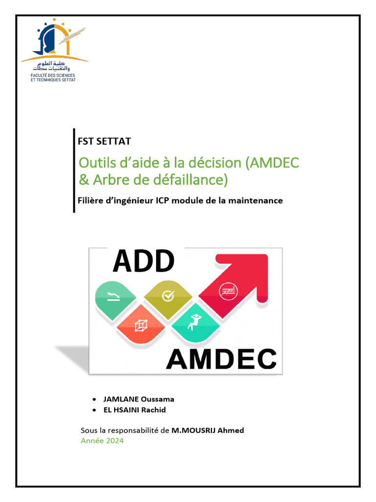 G1 - Outils D'aide A La Decision (AMDEC ET ADD) - ICP - Rapport | PDF | Gestion de projet ...