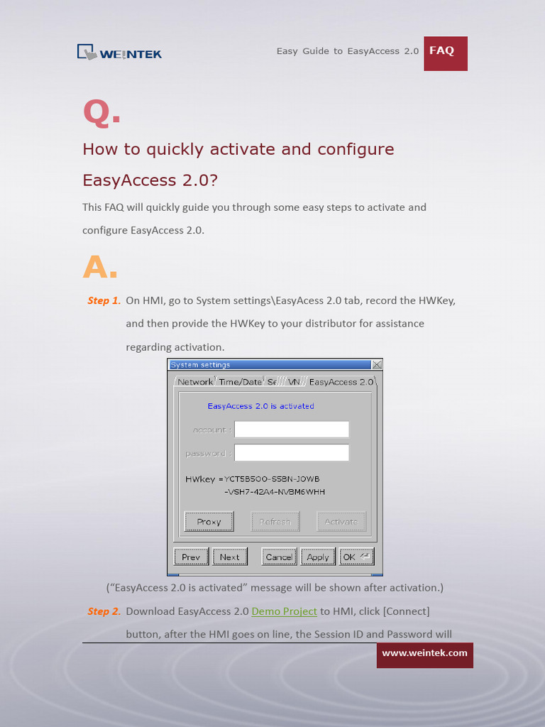 FAQ 78 Easy Guide To EasyAccess 2.0 en | PDF