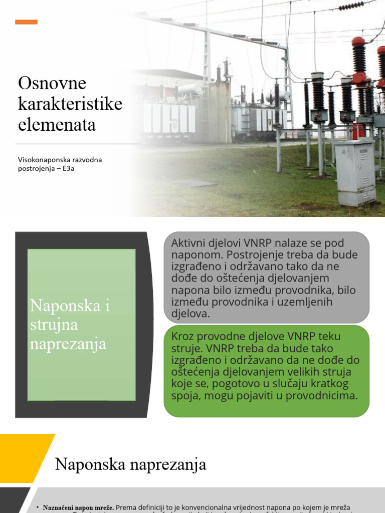 Osnovne Karakteristike Elemenata VNRP 1 | PDF