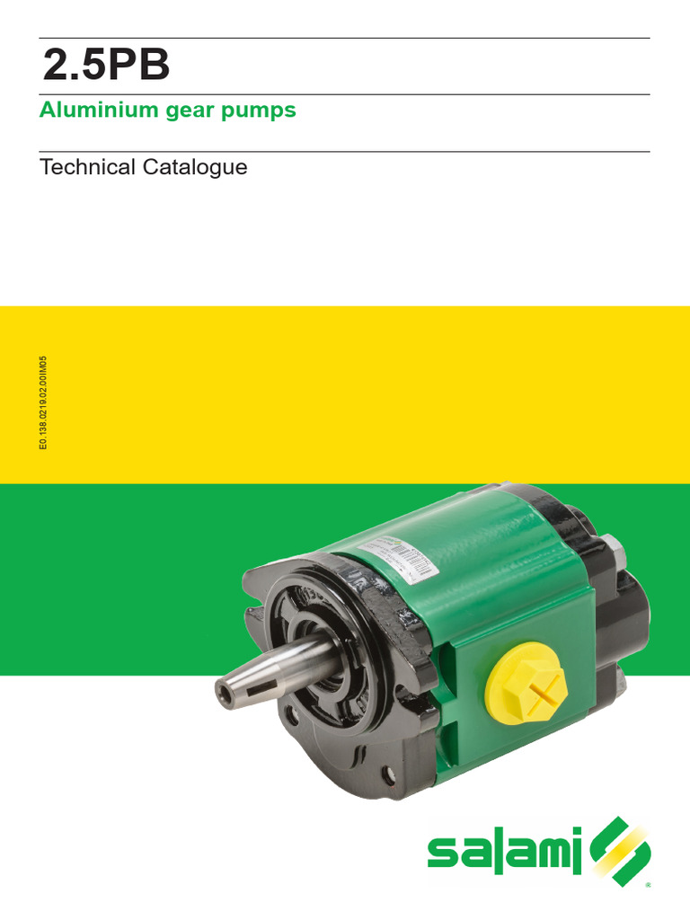 2.5PB - Technical Catalogue SALAMI | PDF | Pump | Gear