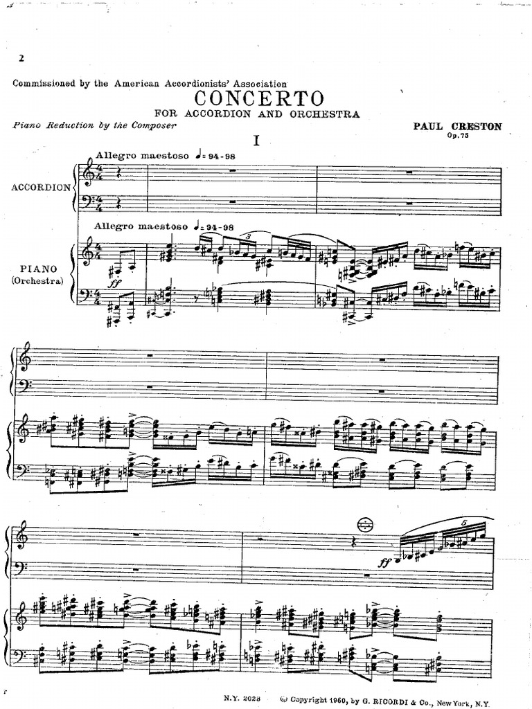Creston Accordion Concerto | PDF