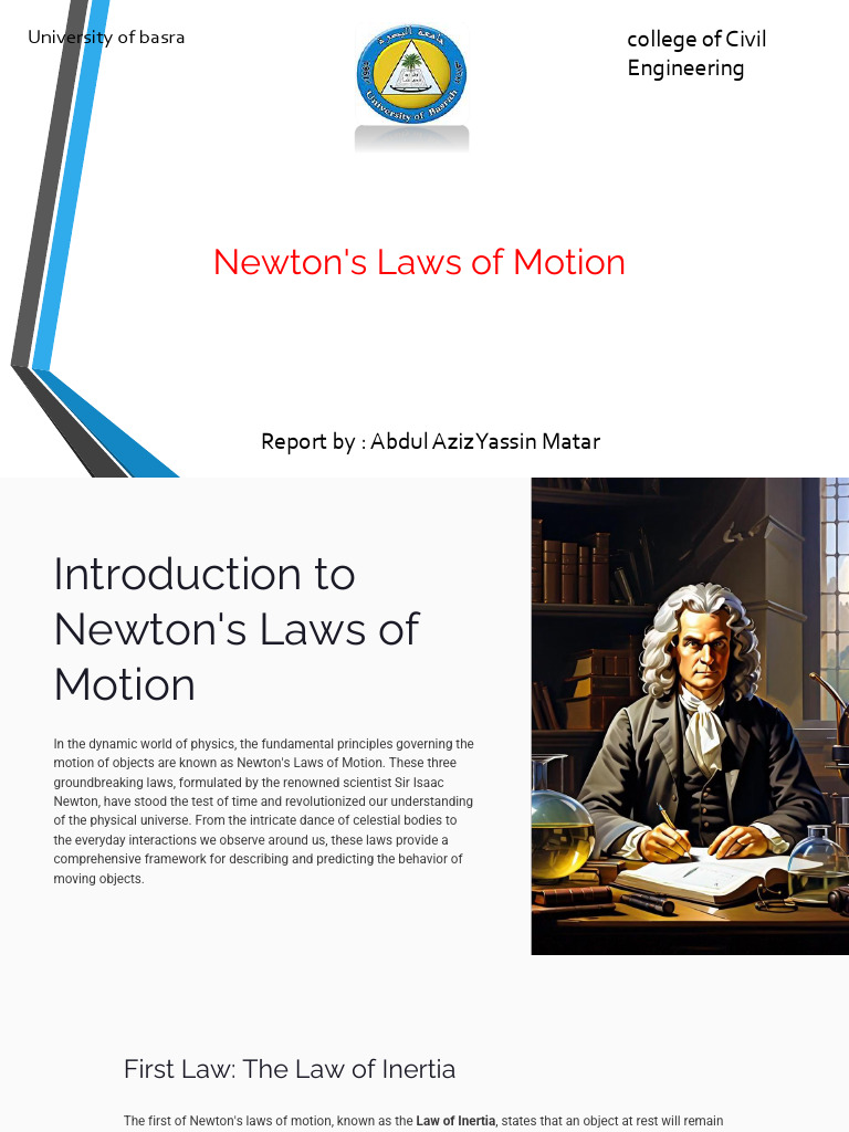 Introduction To Newtons Laws of Motion | PDF | Force | Inertia