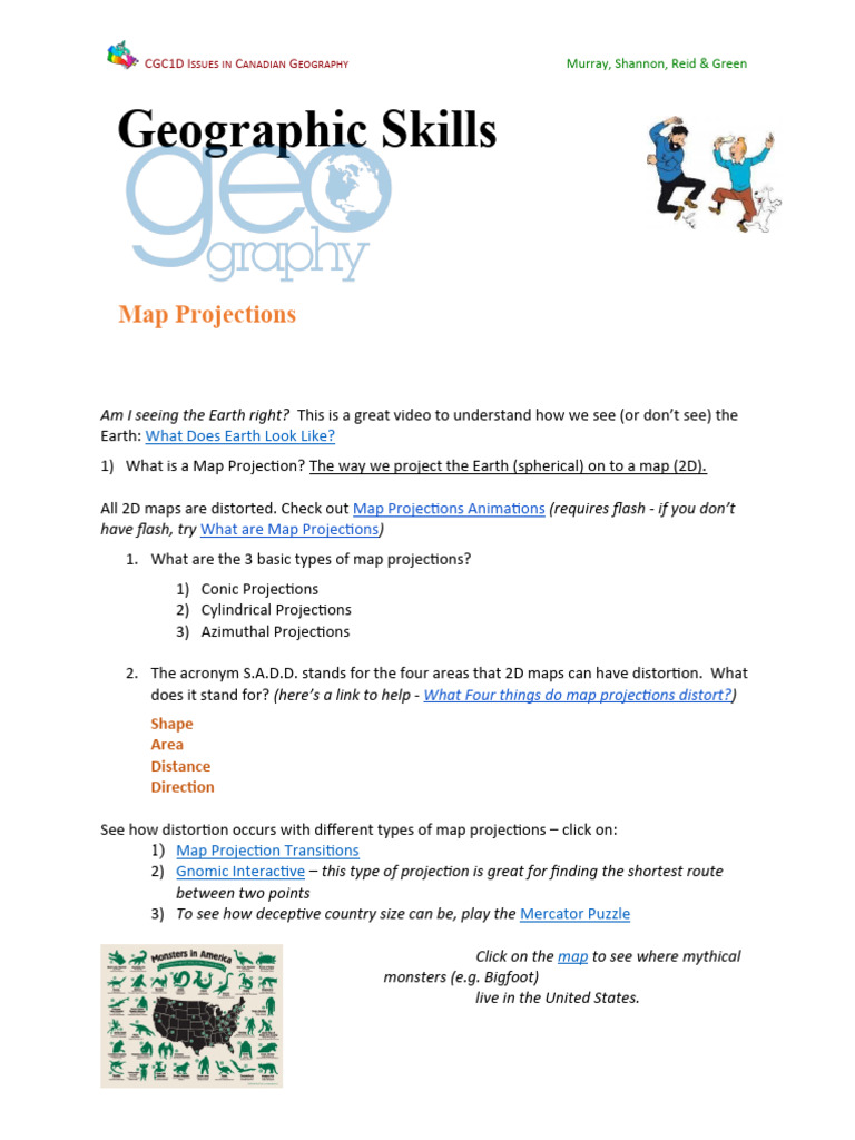 Geographic Skills Part 1 | PDF | Latitude | Longitude