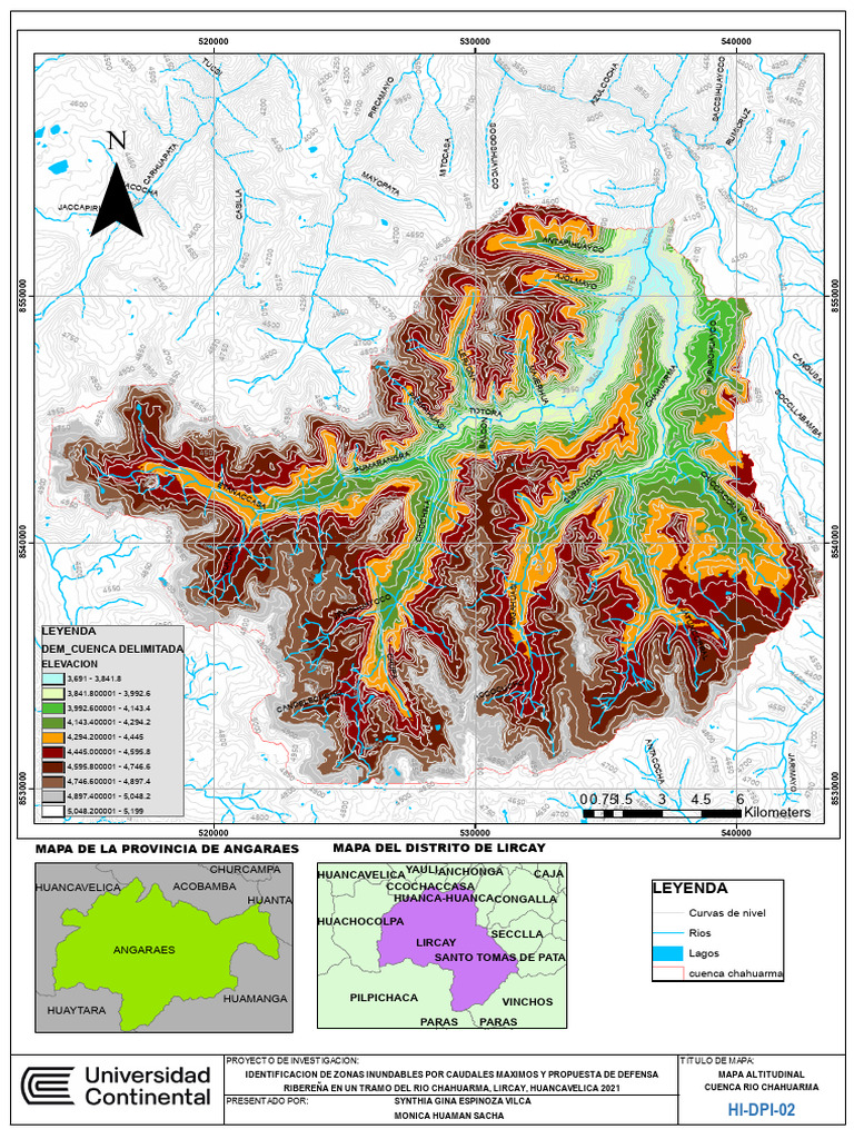 Mapa Altitudinal | PDF