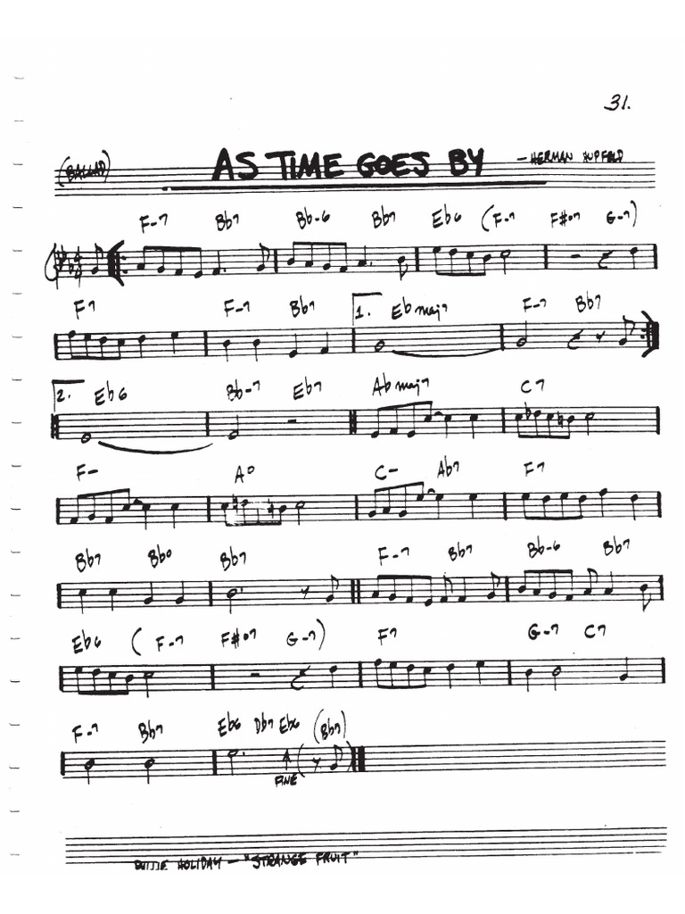 As Time Goes Bye - Real Book 1 | PDF