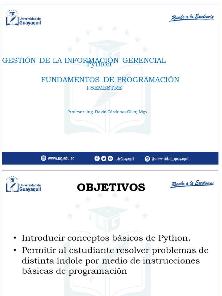 01-Fundamentos Prog Unidad 004 Python | PDF | Python (lenguaje de programación) | Variable ...