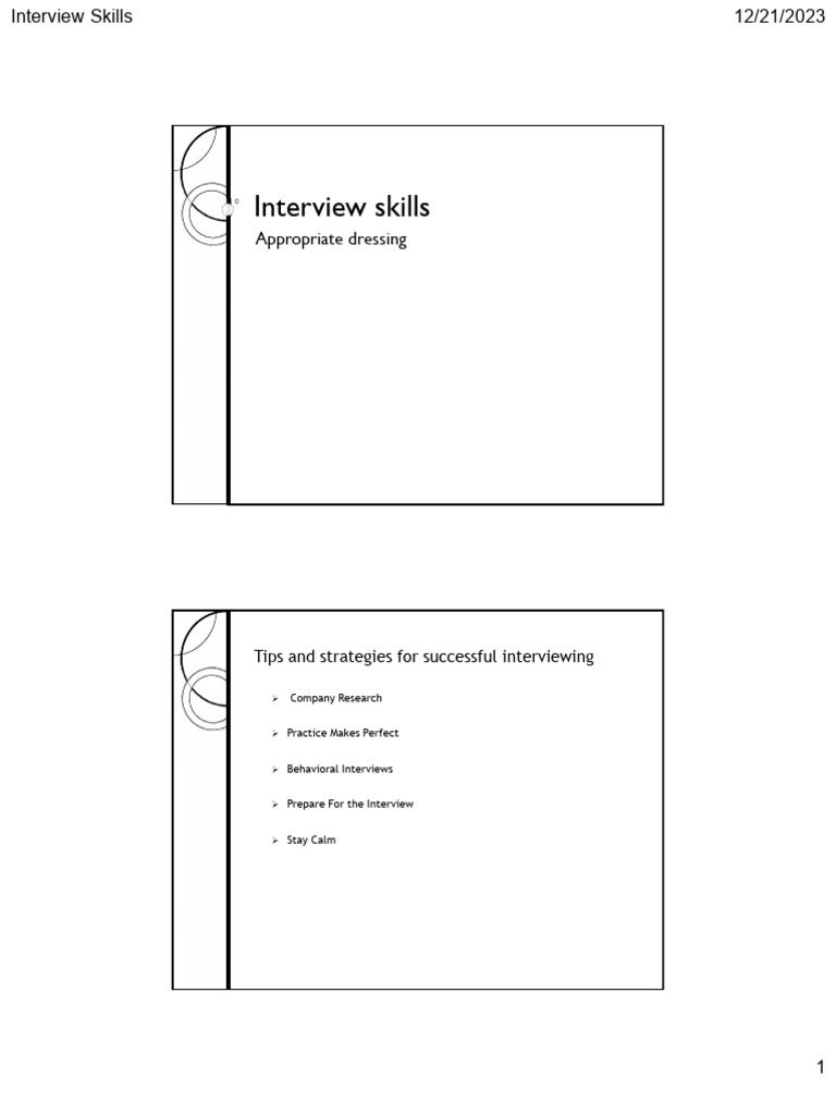 Interview Skills | PDF | Dress | Inflation Interview Skills | PDF | Dress | Inflation