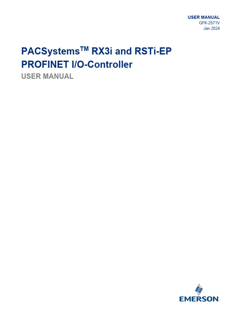 PACSystems RX3i and RSTi-EP PROFINET IO Controller - User Manual | PDF ...
