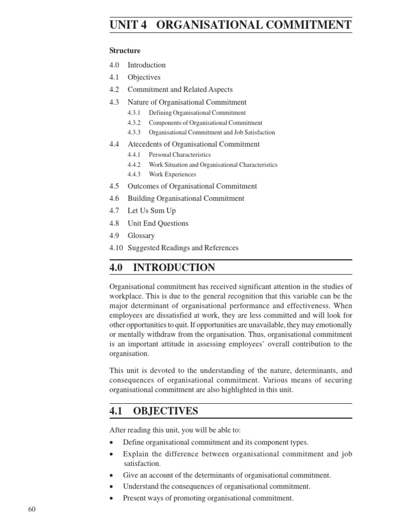 Organizational Commitment | PDF | Job Satisfaction | Employment