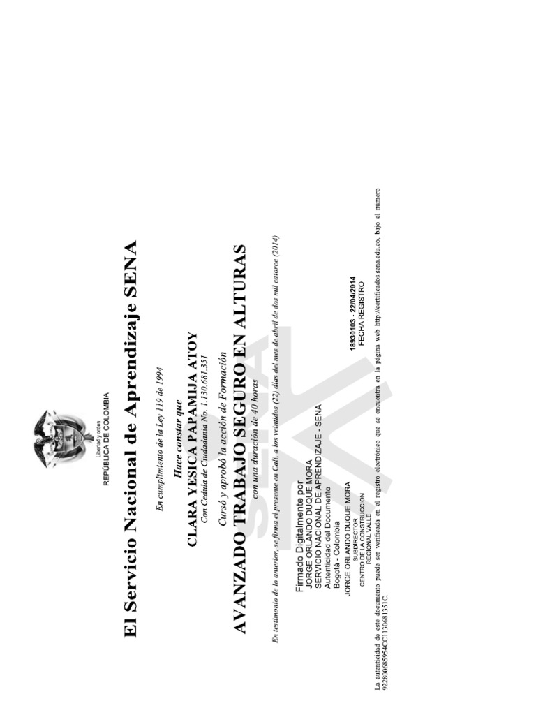 Certificado Trabajador Autorizado | PDF