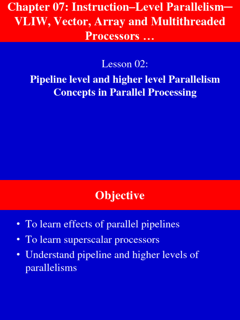 CompArchCh07L02PipelinesThradandProcessor Level Parallelism | PDF | Parallel Computing | Central ...
