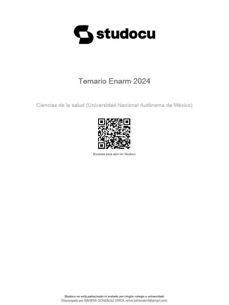temario-enarm-2024 | PDF | El embarazo | Parto prematuro