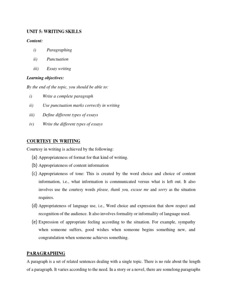 UNIT 5 | Download Free PDF | Essays | Comma