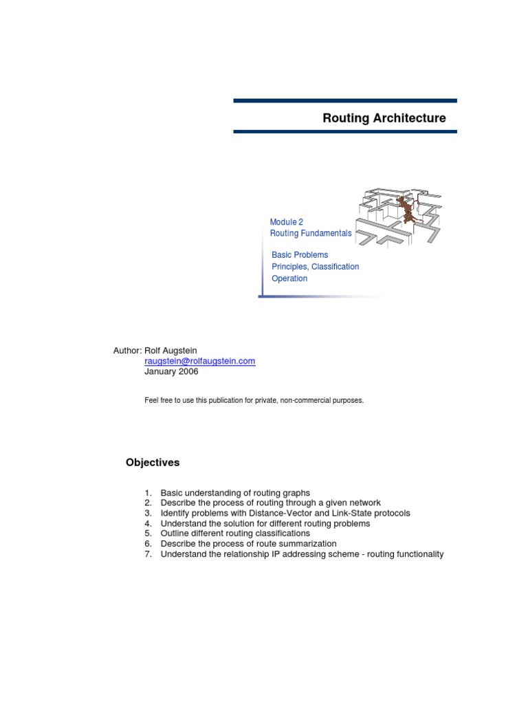 Routing Architecture: Objectives | PDF | Routing | Ip Address