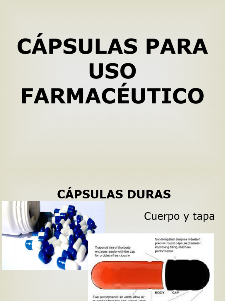 Clase de Cápsulas | Descargar gratis PDF | Tableta (Farmacia) | Ciencias farmacéuticas