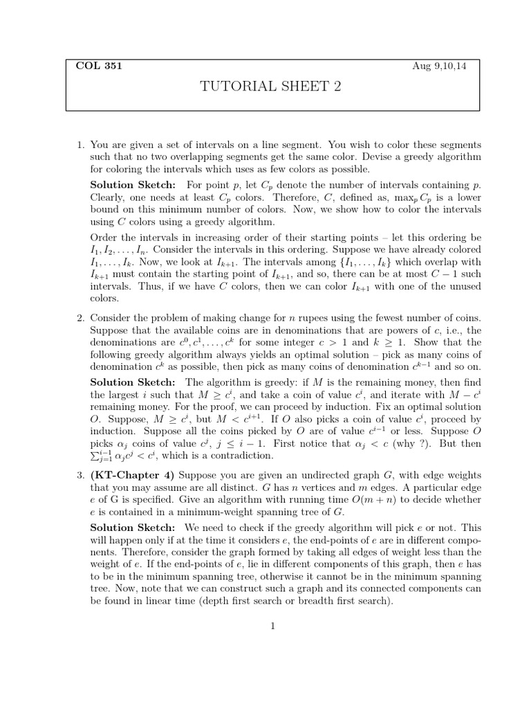 tut2-sol | Download Free PDF | Graph Theory | Computational Complexity Theory