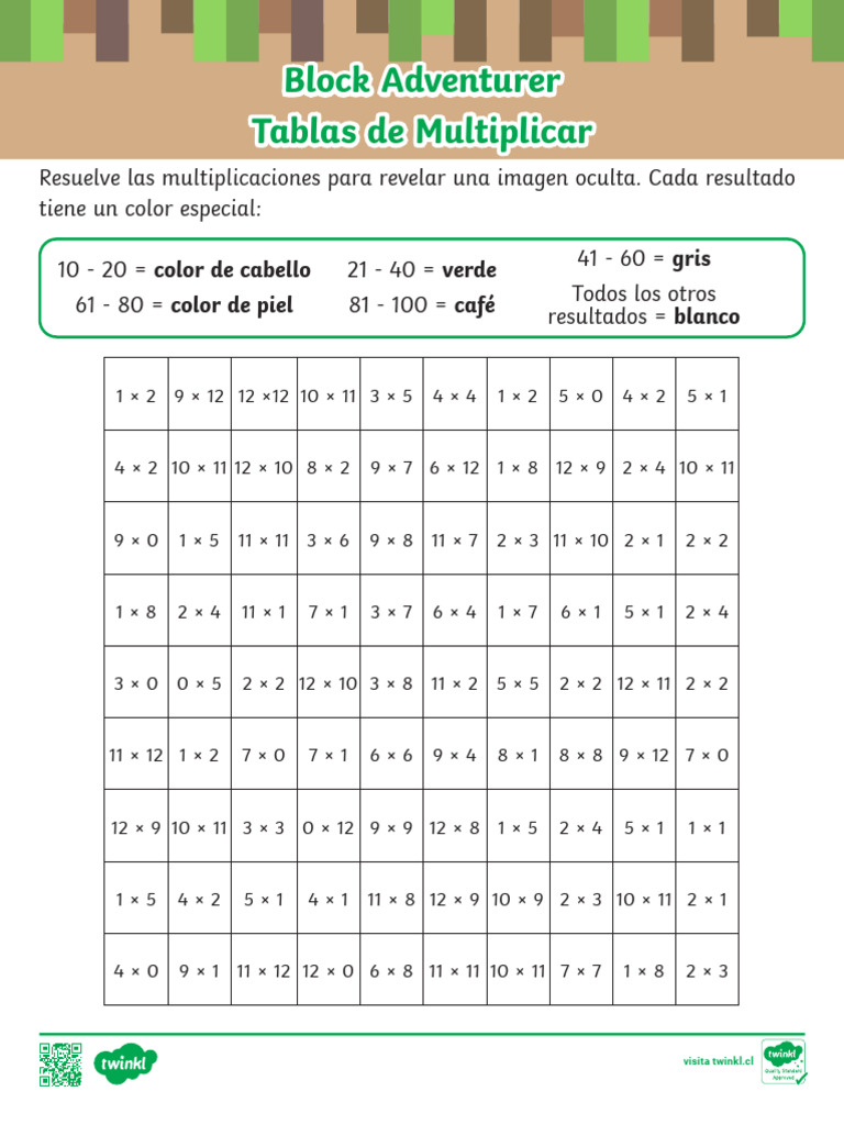 CL M 1690944149 Guia de Trabajo Resolver Multiplicaciones para Colorear ...
