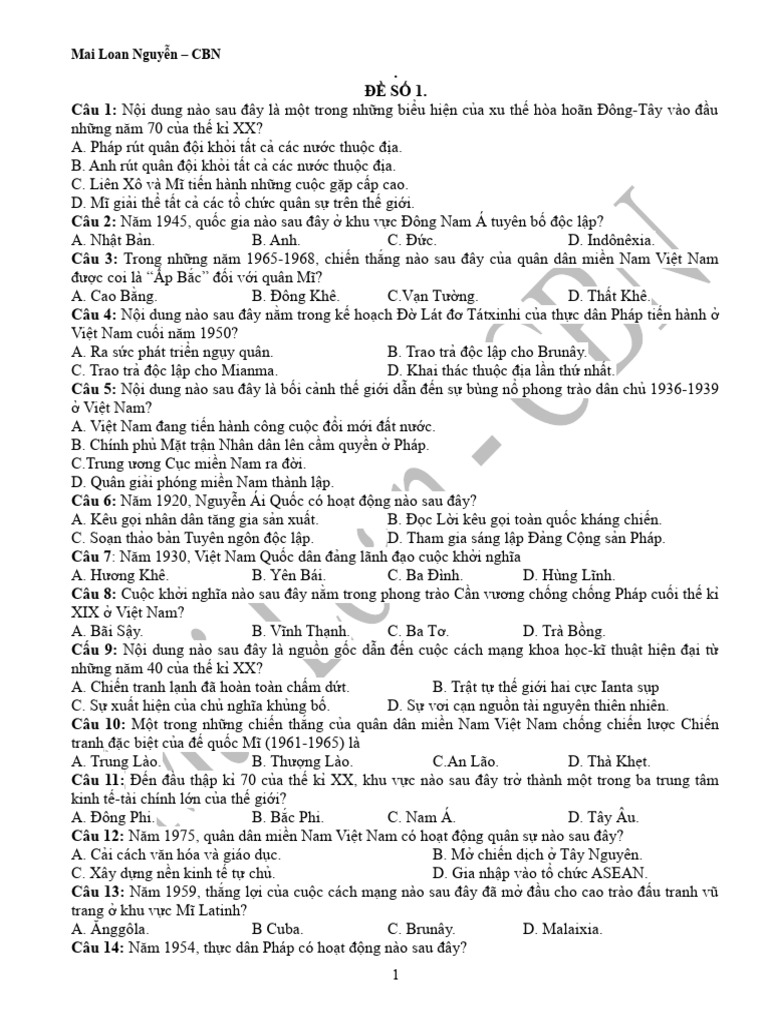 Bộ 40 Đề 2023 - Mai Loan Cbn | PDF