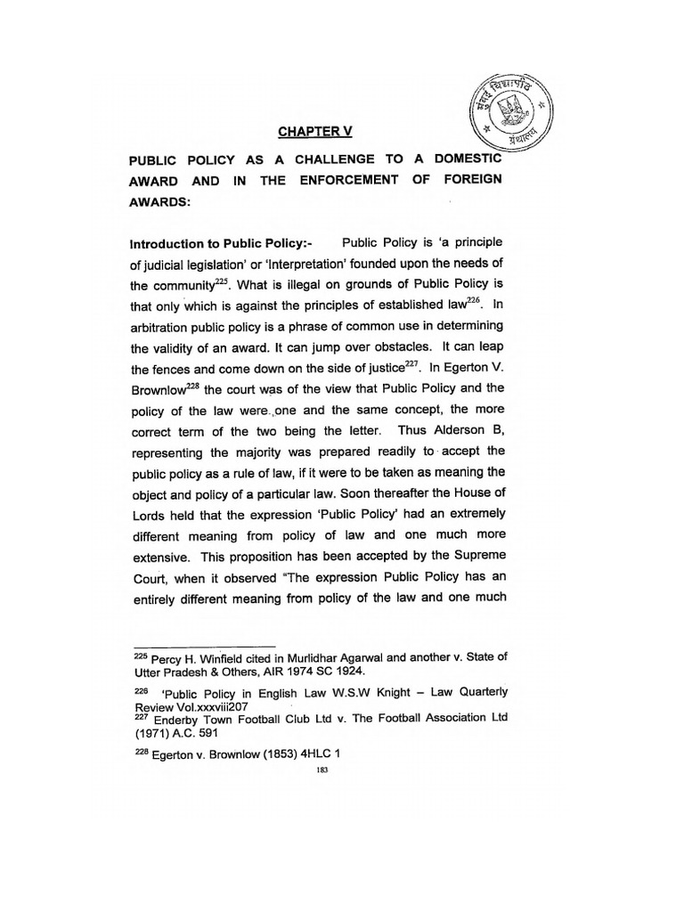 08 - Chapter 5 | PDF | Public Policy Doctrine | Arbitration