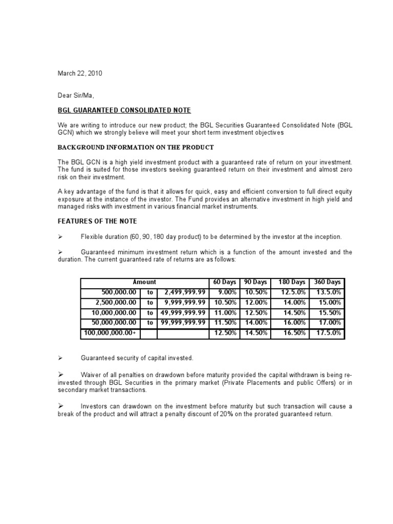 BGL Investment Return Rates | PDF | Investing | Financial Markets