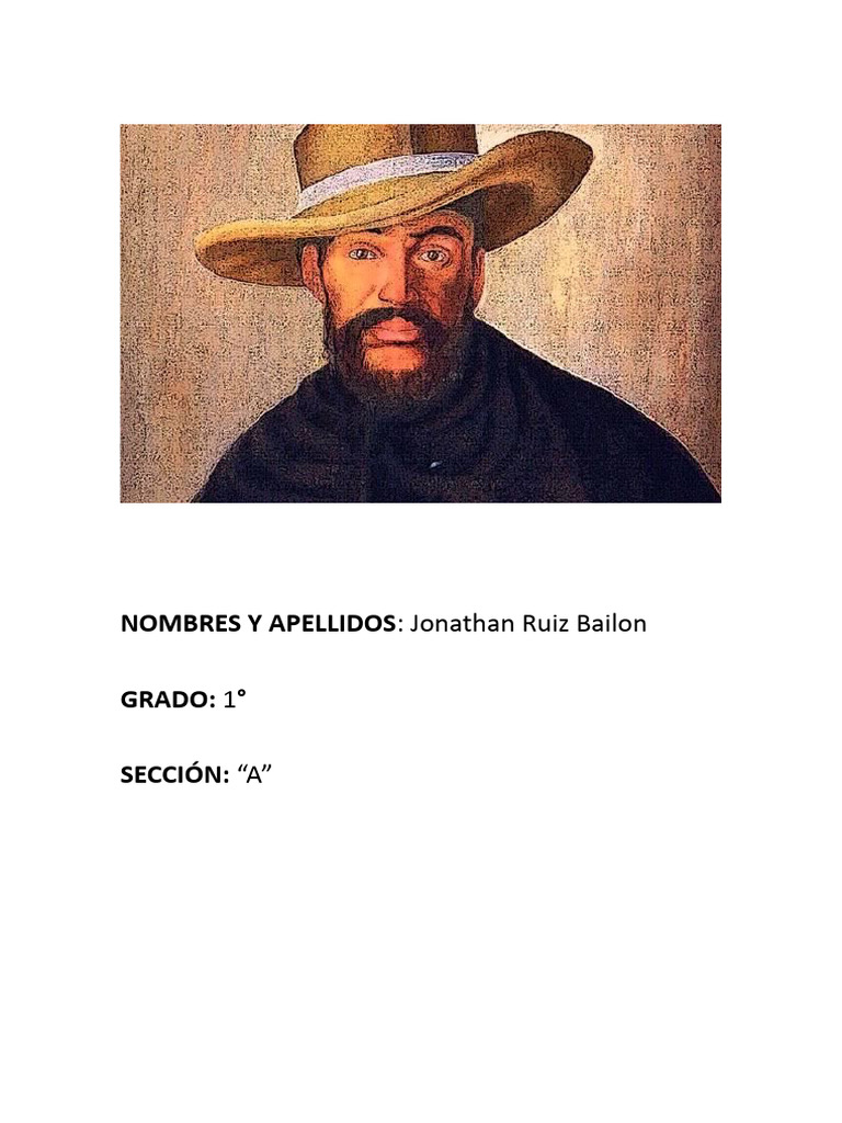 NOMBRES Y APELLIDOS: Jonathan Ruiz Bailon GRADO: 1° Sección: "A" | PDF ...