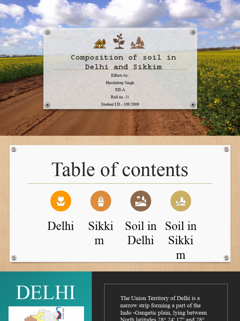 Composition of Soil in Delhi and Sikkim | PDF | Loam | Delhi