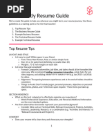 McCombs BBA Resume Template Guide | PDF | Résumé | Languages