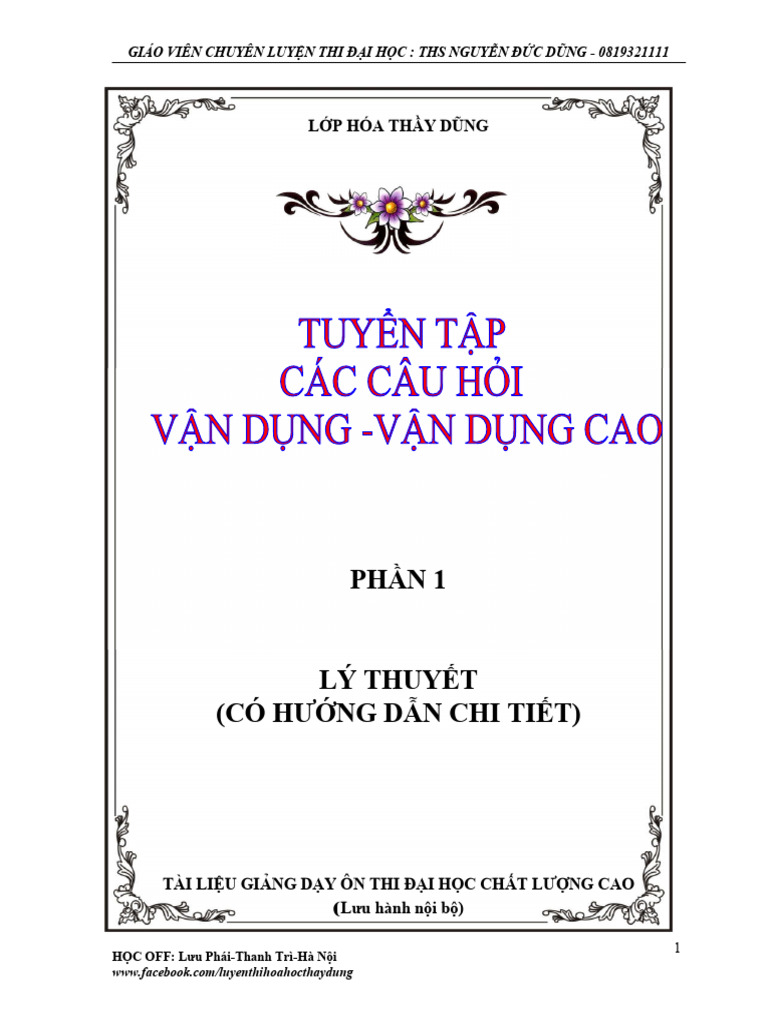 TUYỂN TẬP CÁC CÂU HỎI VD-VDC -LÝ THUYẾT | PDF