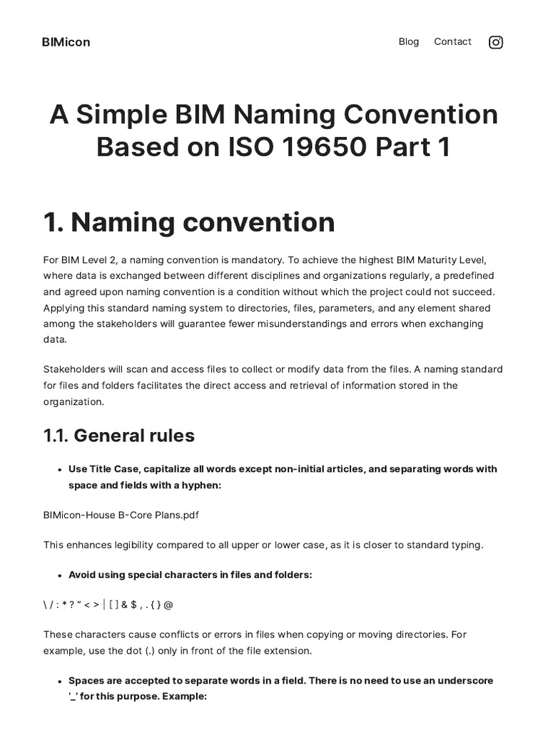 A Simple BIM Naming Convention Based On ISO 19650 Part 1 - BIMicon | PDF | Computer File ...