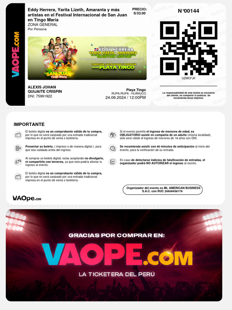 Boletos Pedido N°246439 | PDF | Documento de identidad