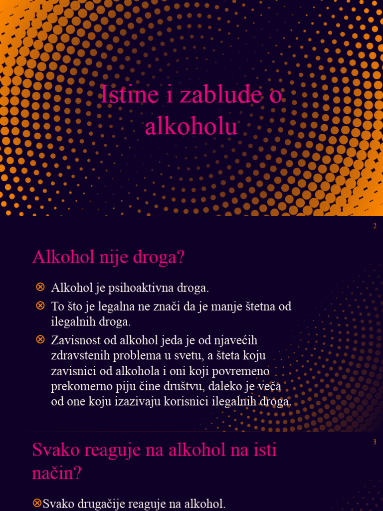 Zablude I Istine o Alkoholu 2 | PDF