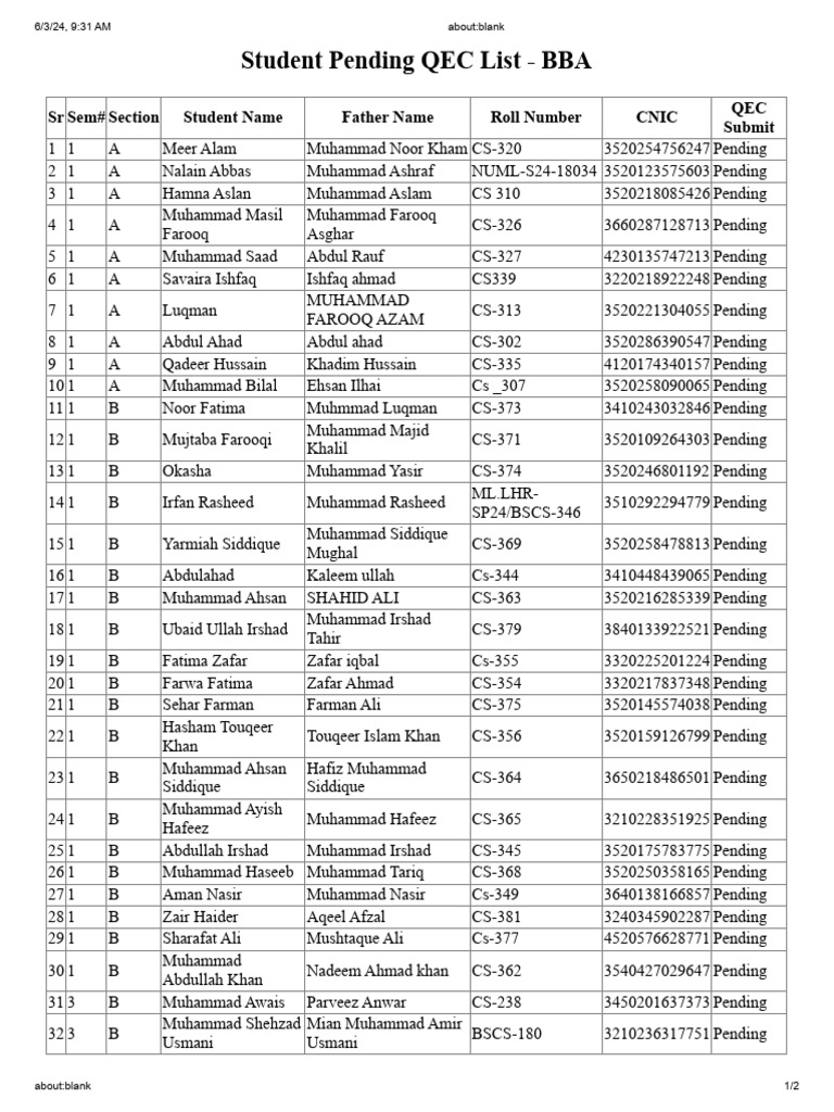3 June 24 Pendinq QEC | PDF
