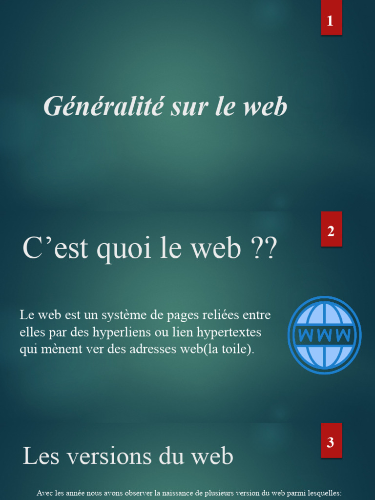 Généralité Sur Le Web | PDF | Internet | Internet et Web