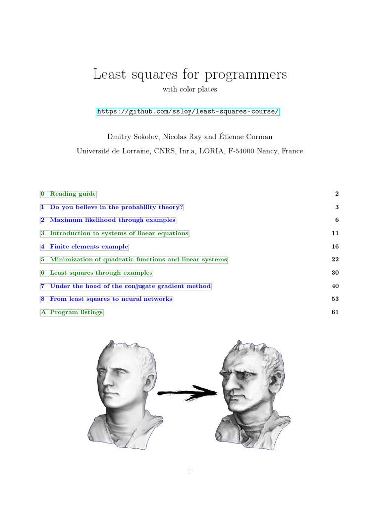 Least Squares For Programmer | PDF | Probability | Least Squares