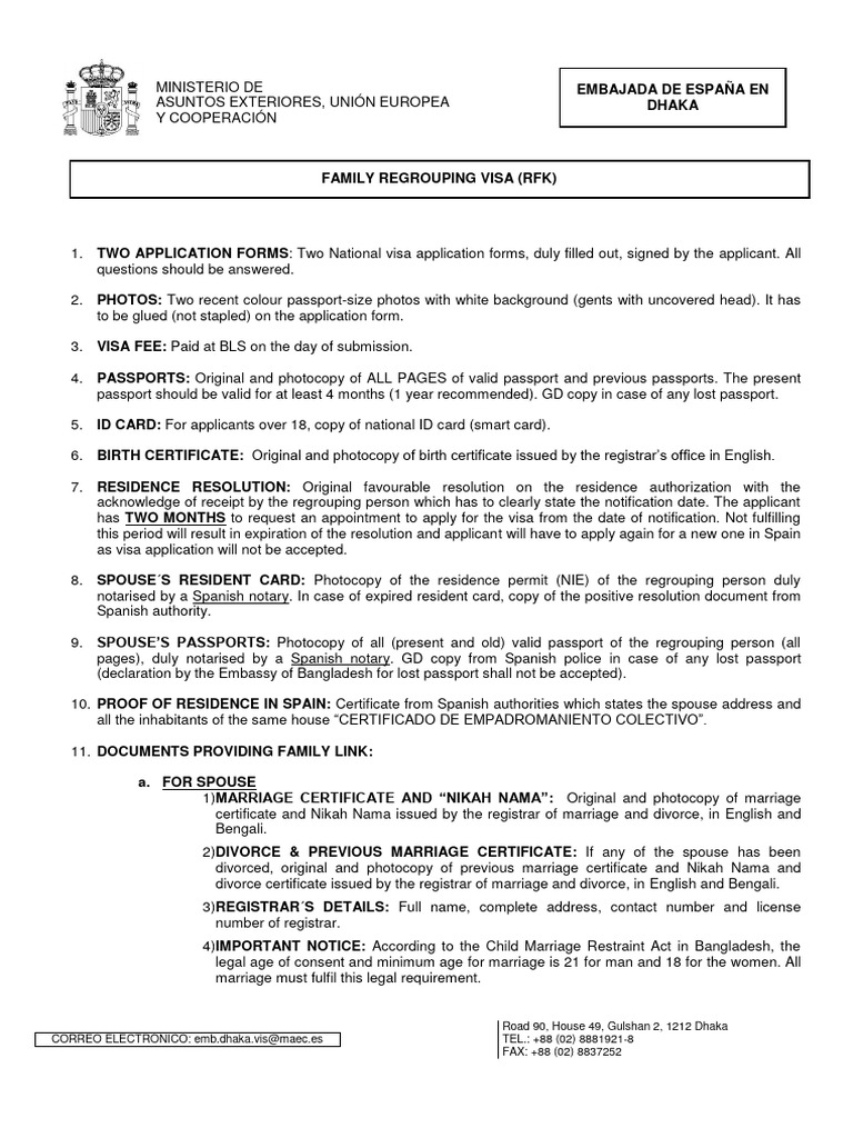 Requirements RFK | PDF | Divorce | Marriage