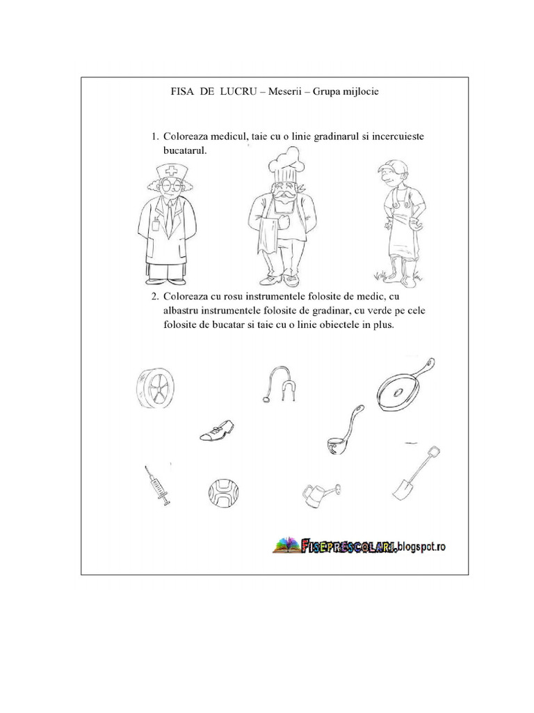 Fisa de Lucru Meserii | PDF