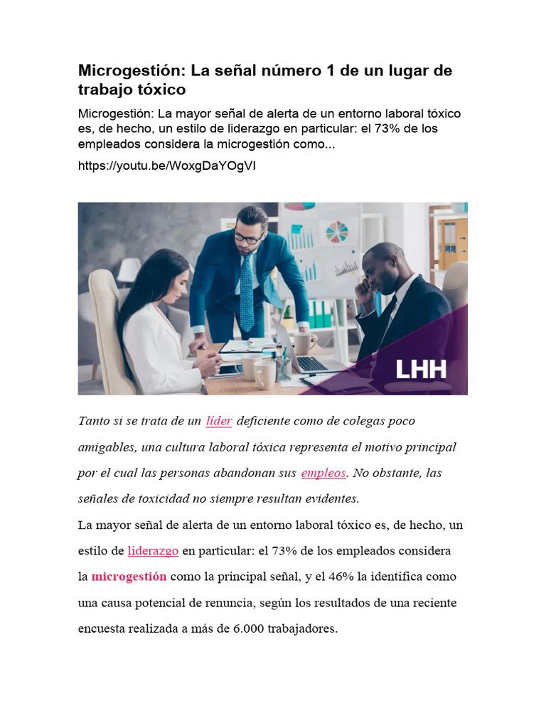 Microgestión | PDF | Liderazgo | Psicología Social