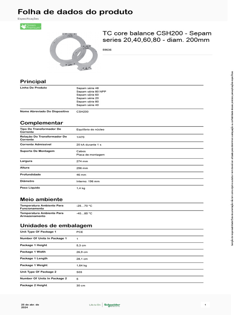 Schneider Electric_Relés-de-proteção-Sepam-Série-20_59636 | PDF