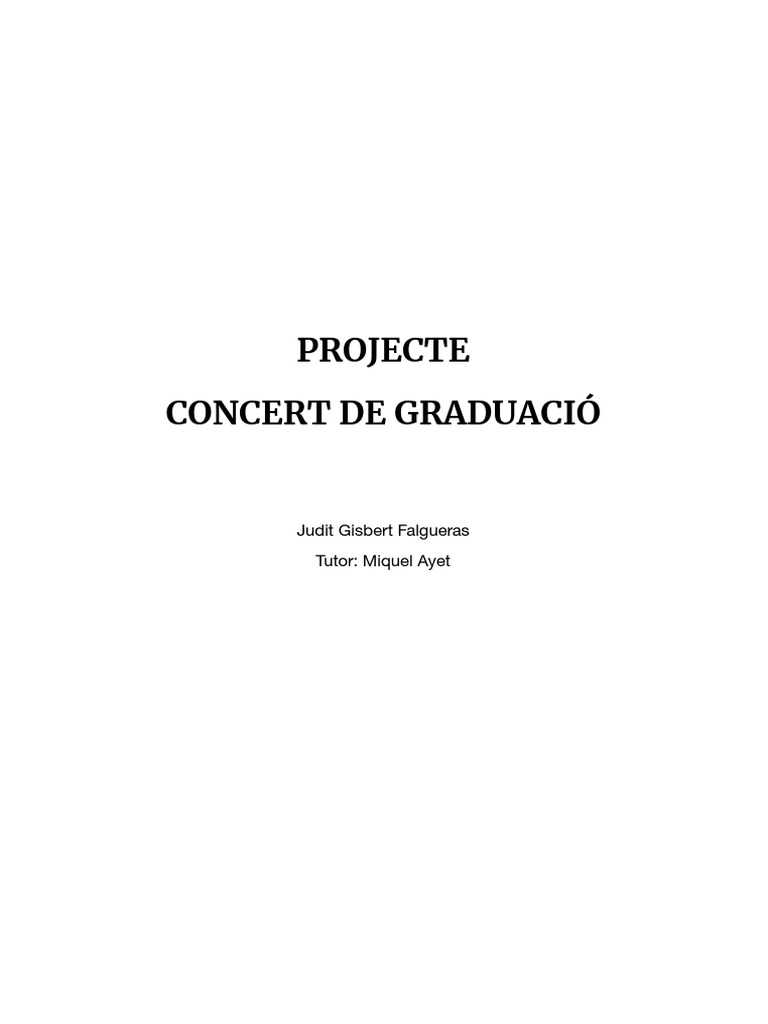 Projecte Concert | PDF