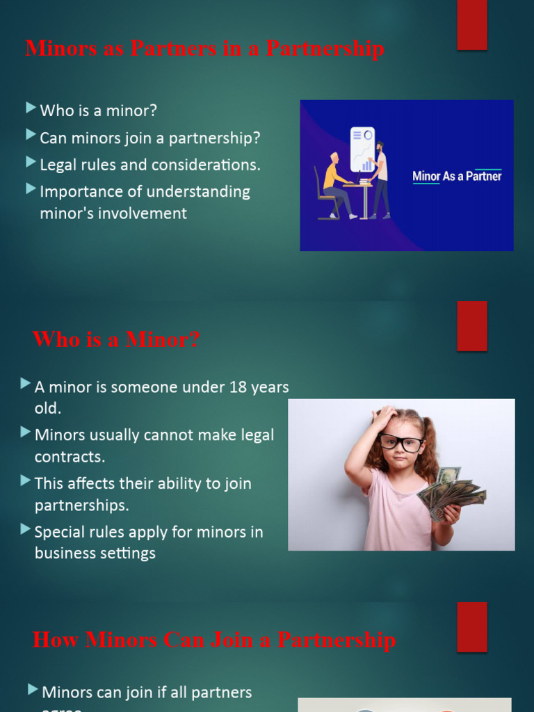 Minors in Business Partnerships Explained | PDF | Law