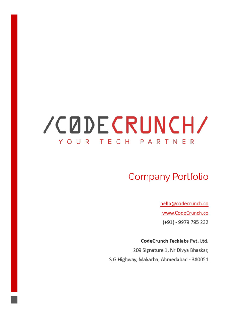 CodeCrunch Techlabs Portfolio | PDF | Web Development | Outsourcing